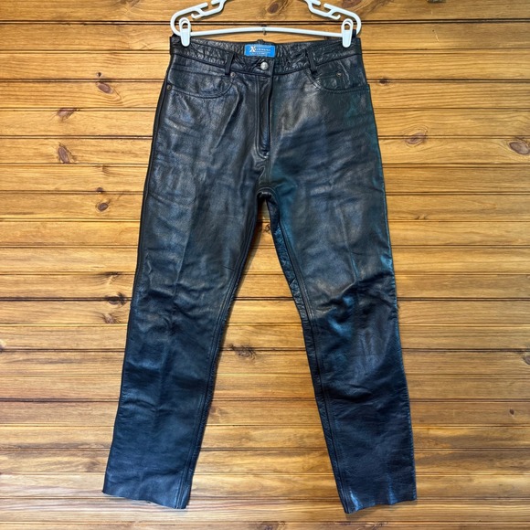 Element | Pants | X Element Leather Pants Motorcycle Biker Black ...